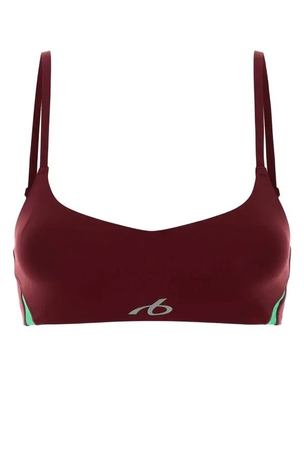 Balenciaga Burgundy Stretch Nylon Bra - Red
