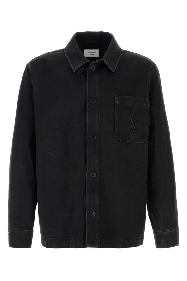 Saint Laurent Denim Overshirt - Black