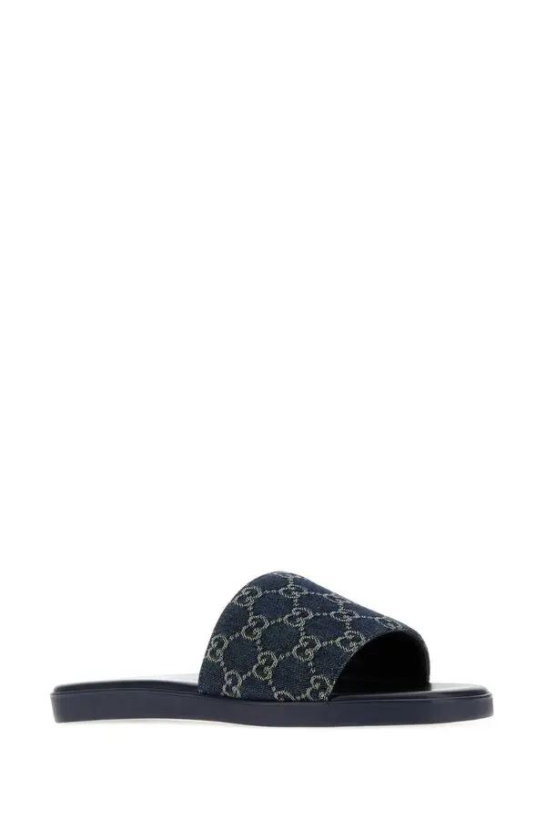 Gucci Gg Denim Slides - Multicolor