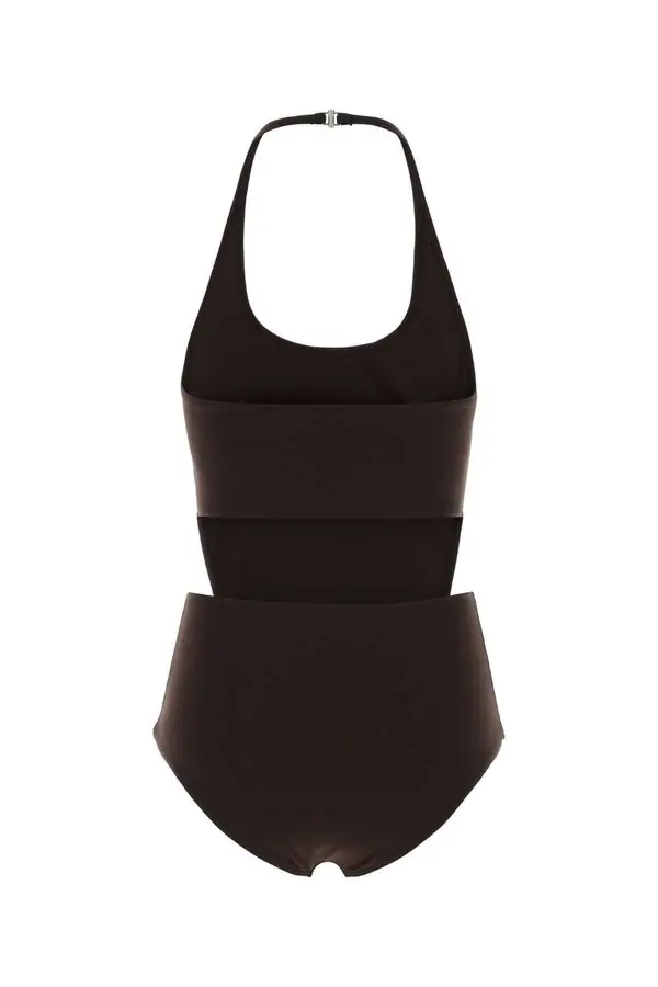Alaïa Chocolate Stretch Nylon Swimsuit