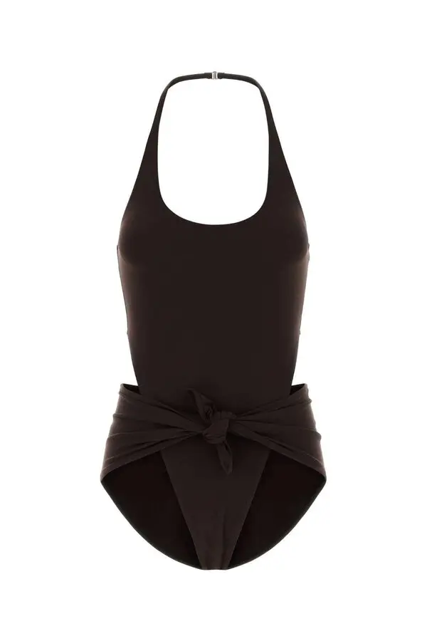 Alaïa Stretch Nylon Swimsuit - Brown
