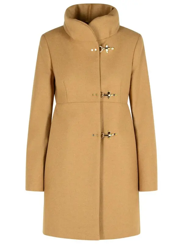 FAY Beige Wool Blend Coat - Cream
