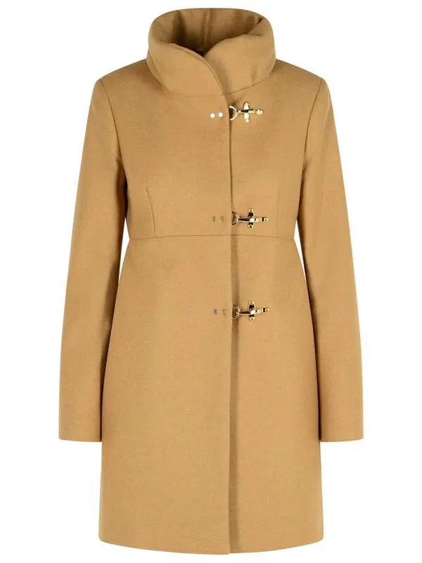 FAY Wool Blend Coat - Cream