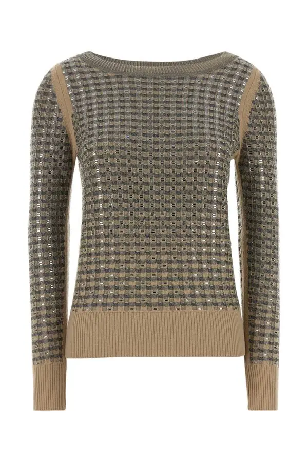 ERMANO SCERVINO Ermanno Scervino Embroidered Wool Blend Sweater - Multicolor