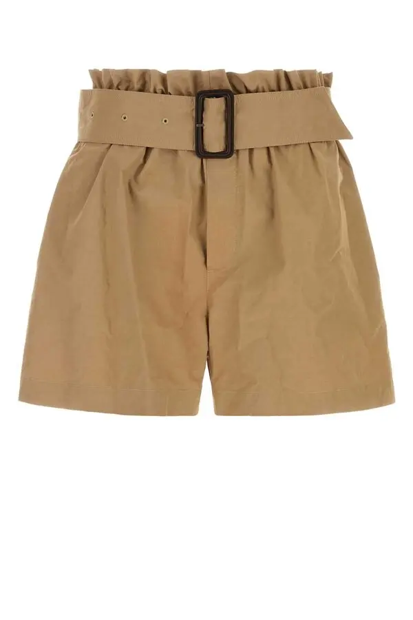 Saint Laurent Camel Poplin Shorts - Multicolor