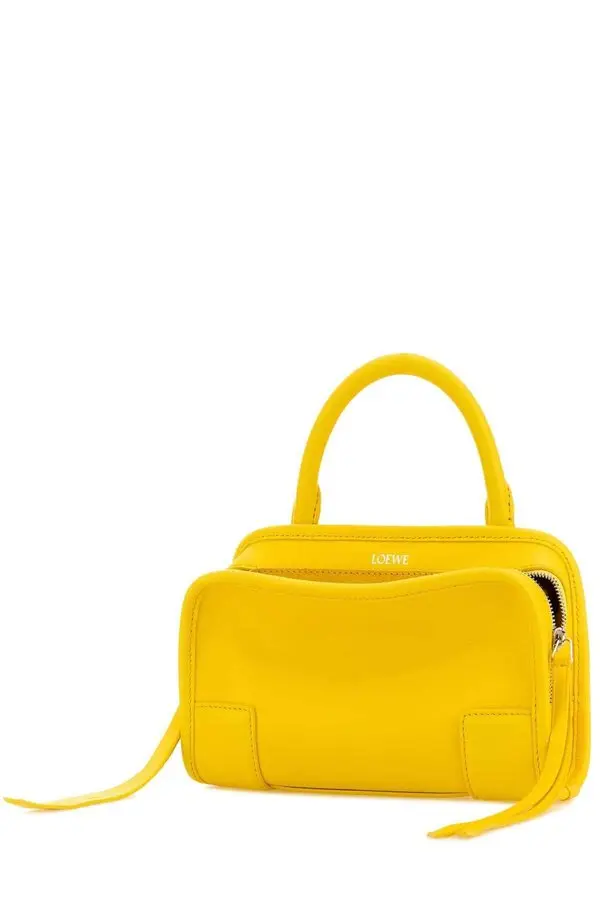 Loewe Leather Mini Amazona Handbag - Yellow