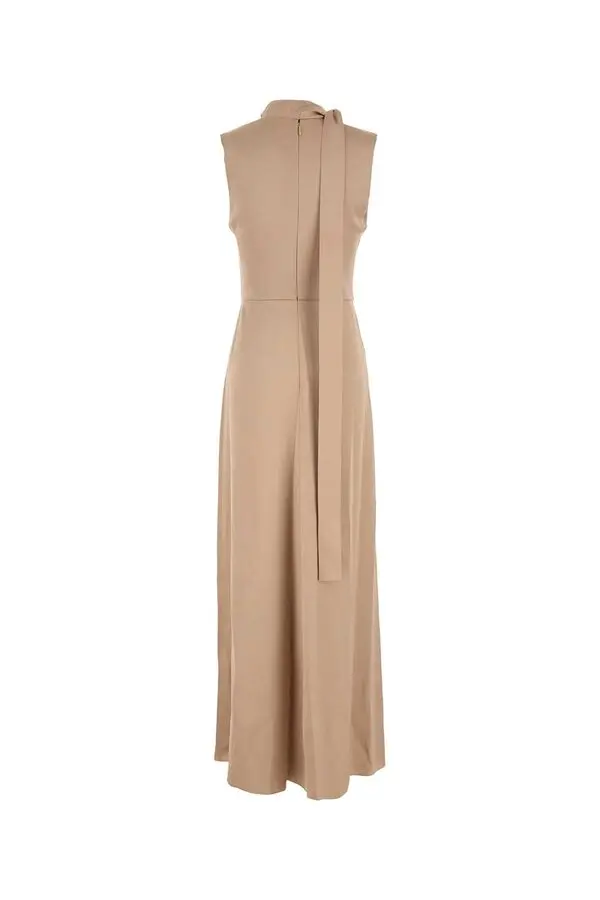 Fendi Beige Satin Long Dress