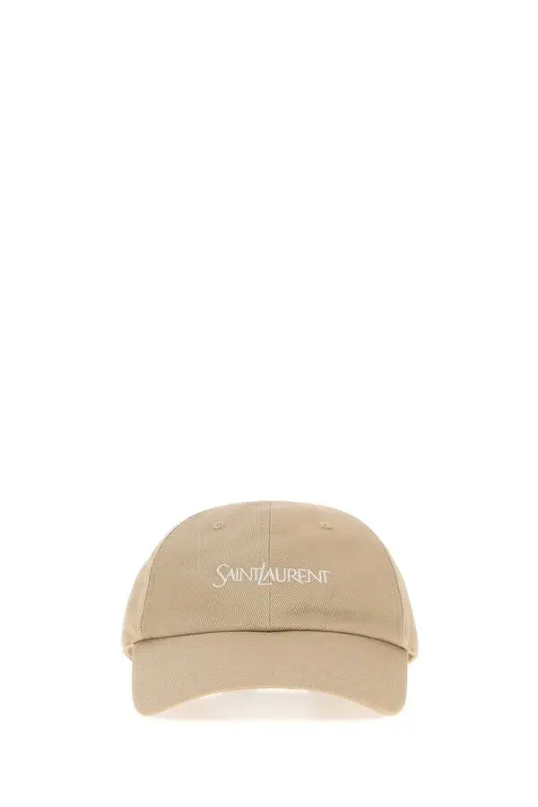 Saint Laurent Sand Cotton Baseball Cap