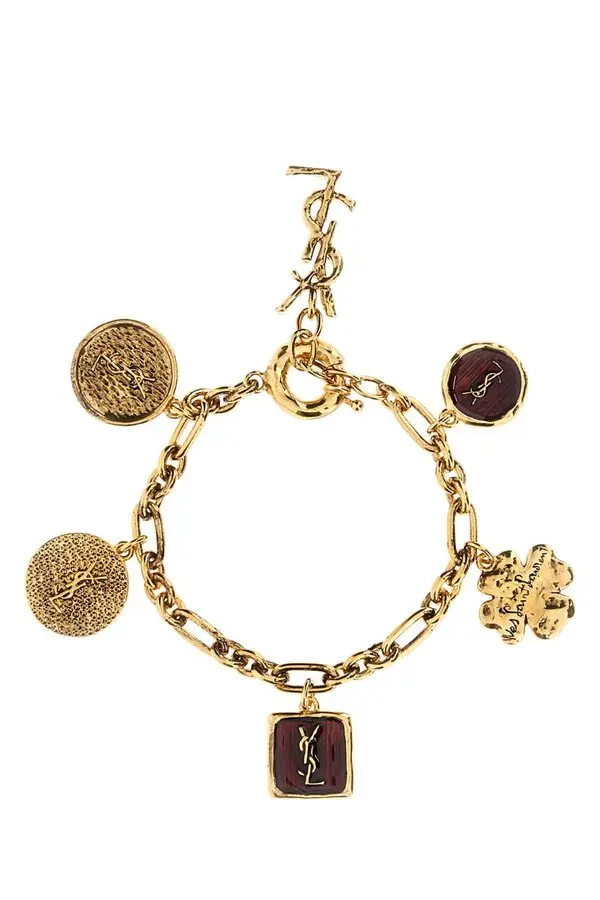 Saint Laurent Metal Cassandre Bracelet - Gold