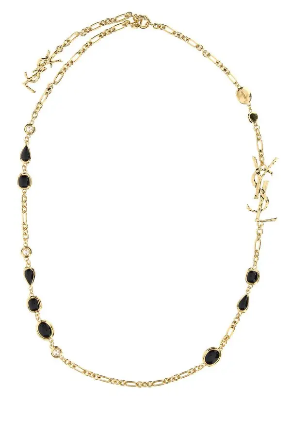 Saint Laurent Metal Cassandre Necklace - Gold