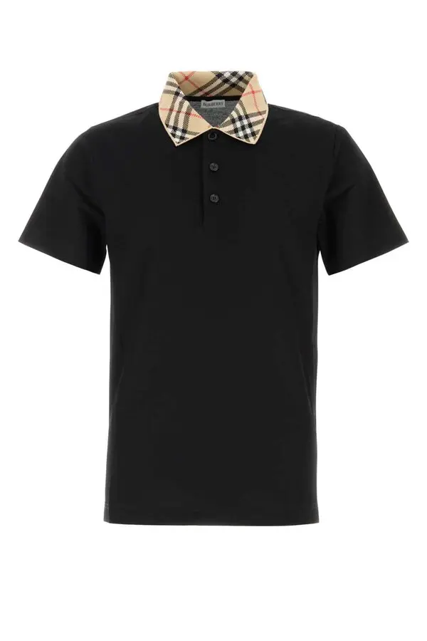 Burberry Piquet Polo Shirt - Black