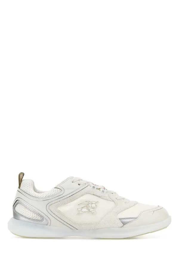 Burberry Fabric And Leather Sneakers - White