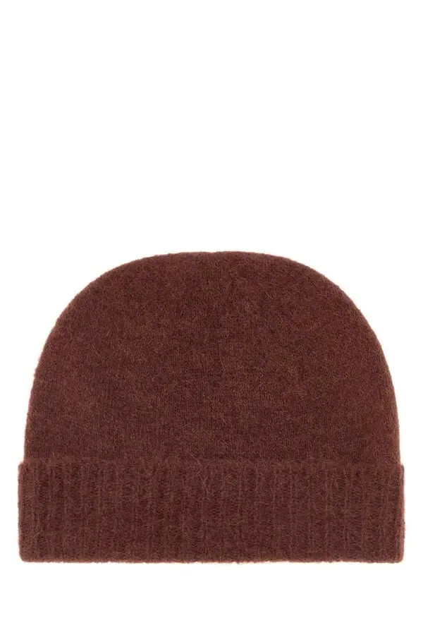 VIVIENNE WESTWOOD Alpaca Blend Fluffy Beanie Hat - Brown