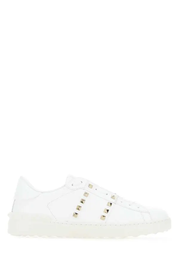 Valentino Garavani Leather Rockstud Untitled Sneakers