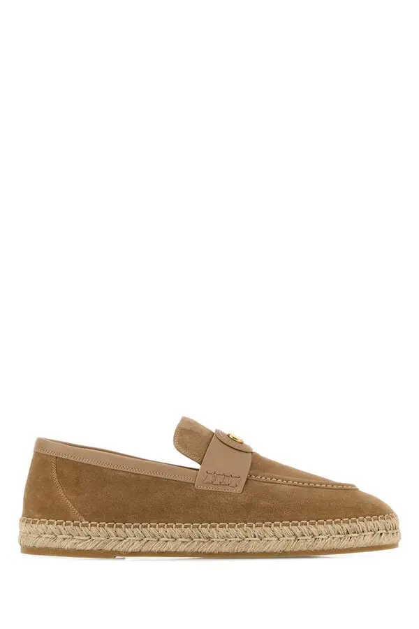 Valentino Garavani Camel Suede Vlogo Espadrilles