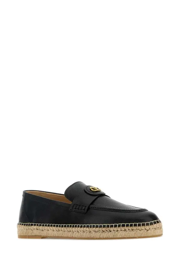 Valentino Garavani Leather Vlogo Espadrilles