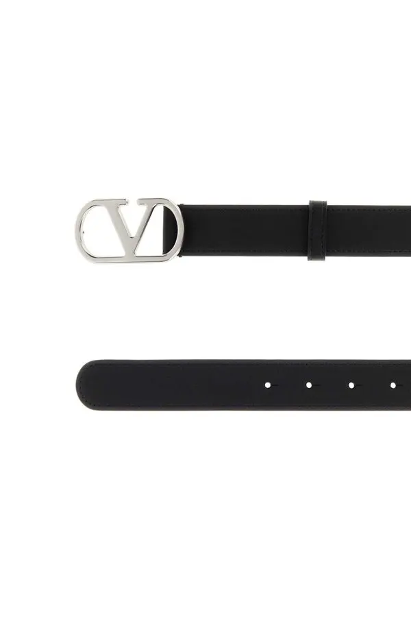 Valentino Garavani Leather Vlogo Belt
