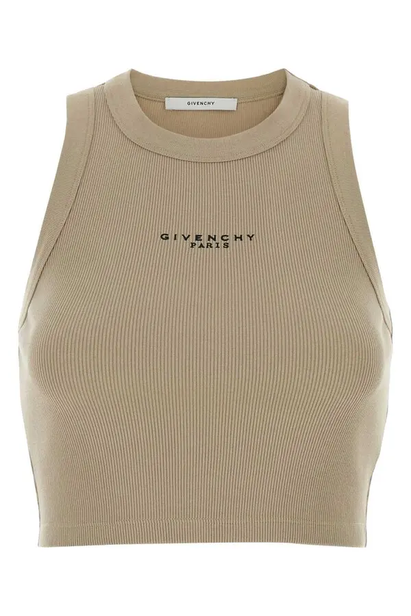 Givenchy Beige Stretch Cotton Crop-top