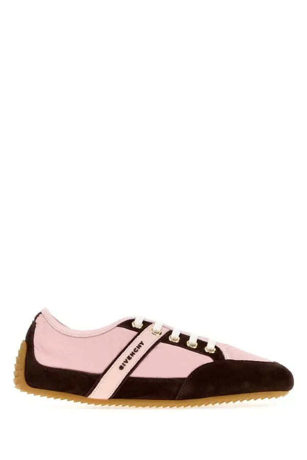 Givenchy Two-tone Nylon And Suede Slim Sneakers - Multicolor