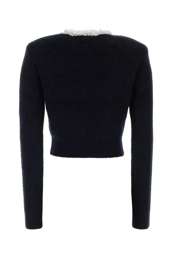 SELF-PORTRAIT Navy Knit Cardigan