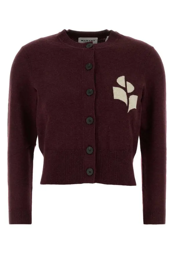 Isabel Marant Étoile Grape Cotton Blend Newton Cardigan - Purple