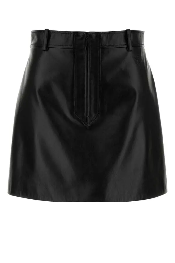 Gucci Leather Mini Skirt - Black