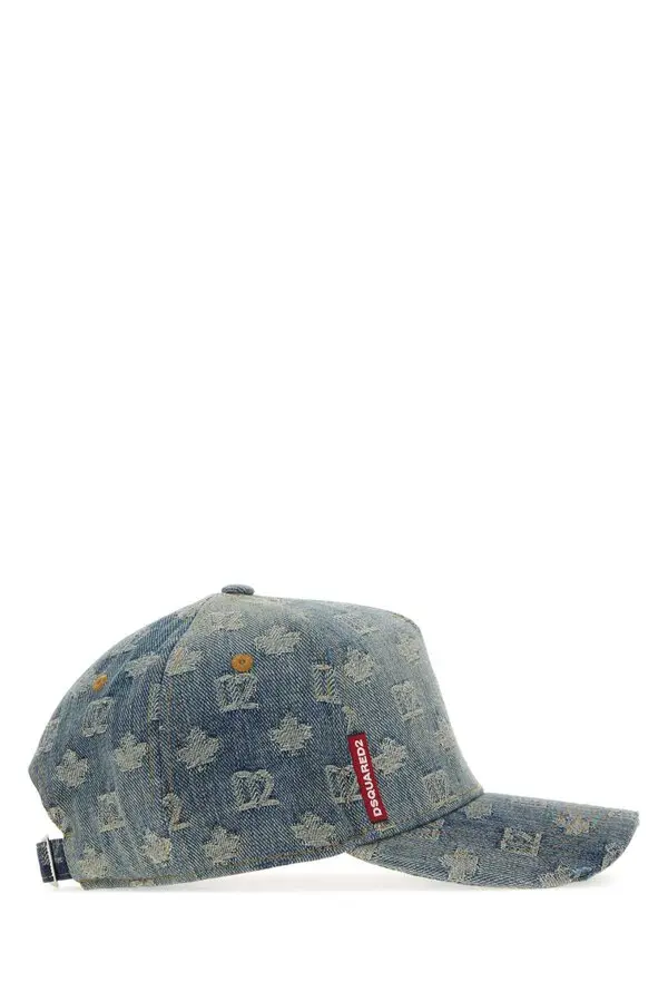 Dsquared2 Embroidered Denim Baseball Cap