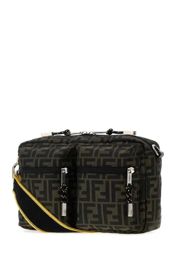 Fendi Embroidered Fabric Camera Case Crossbody Bag