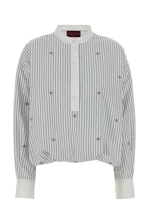 Gucci Embroidered Poplin Shirt - Multicolor