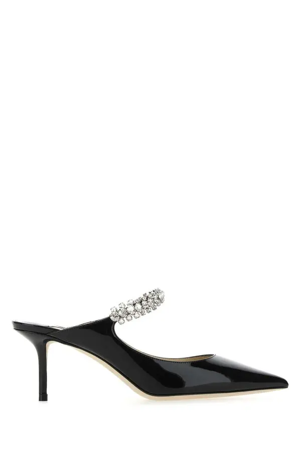 JIMMY CHOO Leather Bing 65 Mules - Black