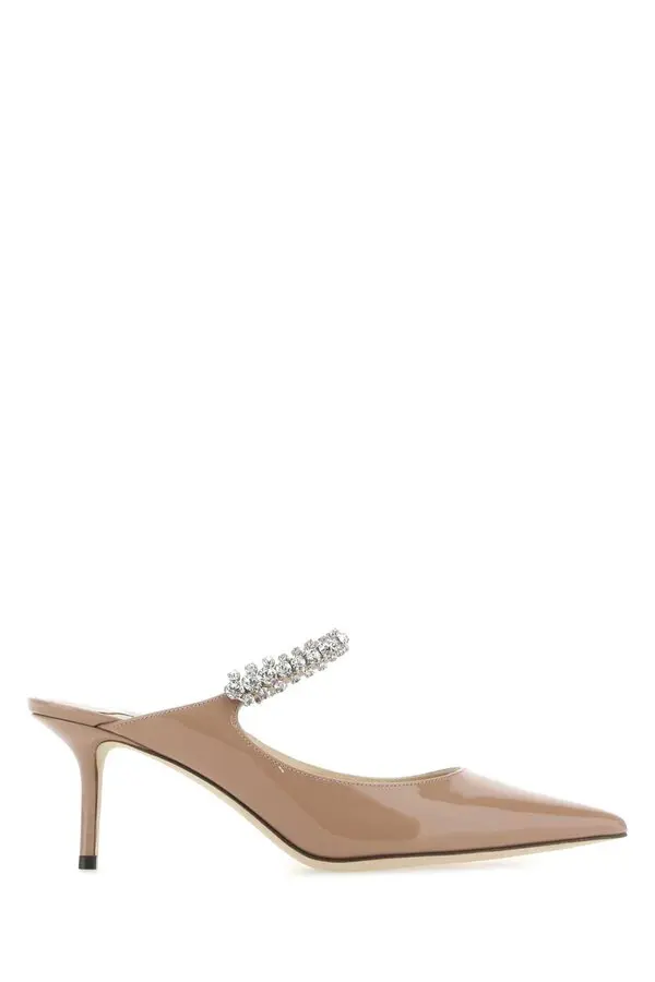 JIMMY CHOO Skin Leather Bing 65 Mules - Pink