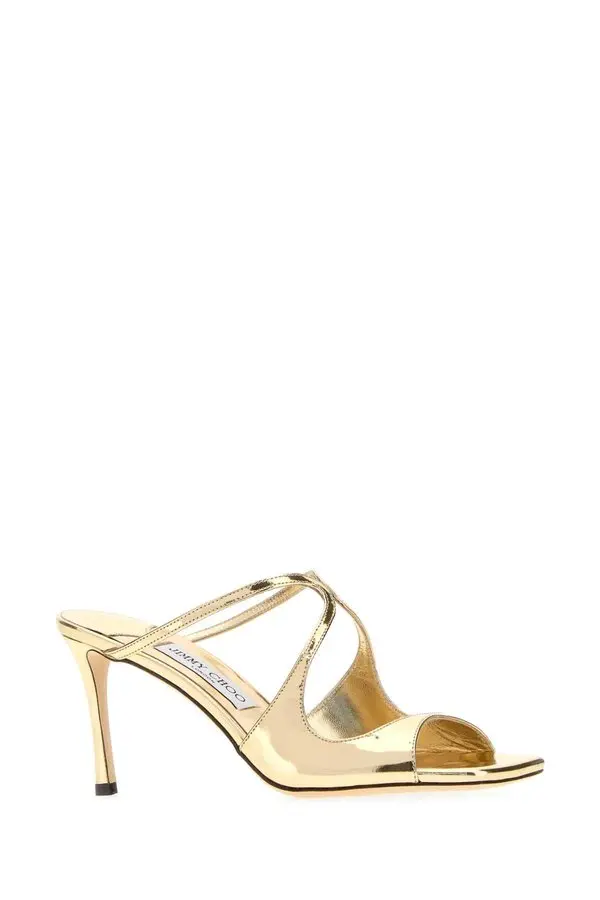 JIMMY CHOO Leather Anise 75 Mules