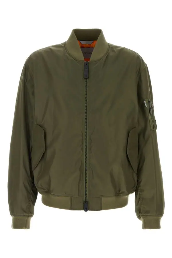 Balenciaga Olive Nylon Bomber Jacket