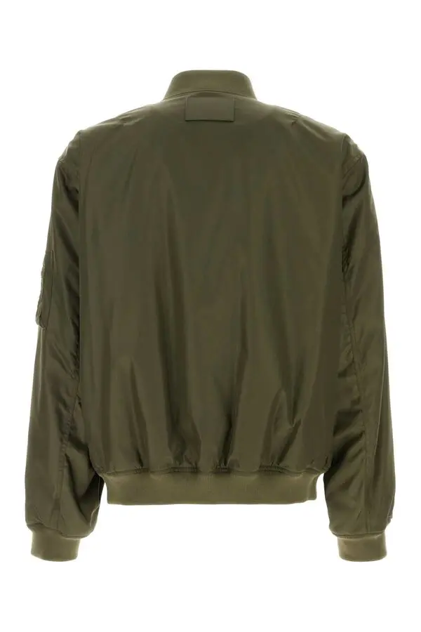 Balenciaga Olive Nylon Bomber Jacket