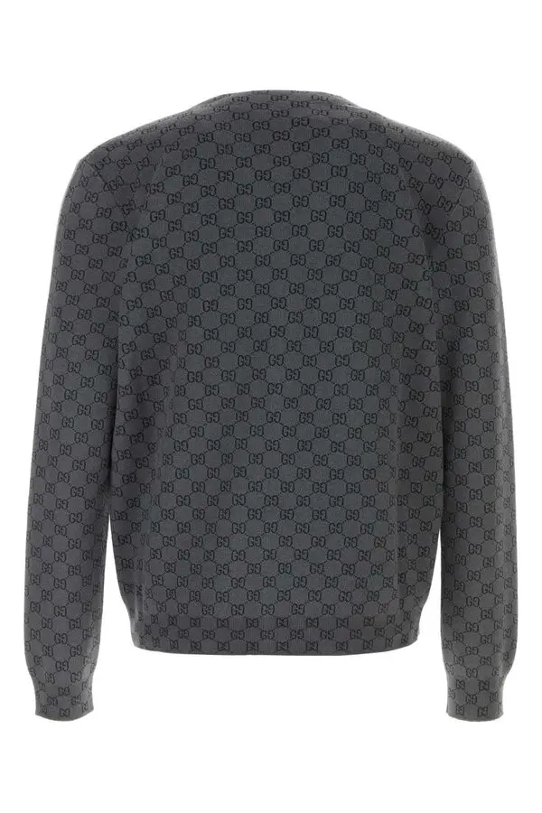 Gucci Embroidered Wool Blend Cardigan