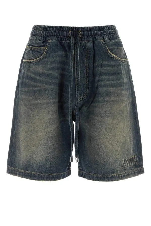 Amiri Denim Bermuda Shorts - Blue