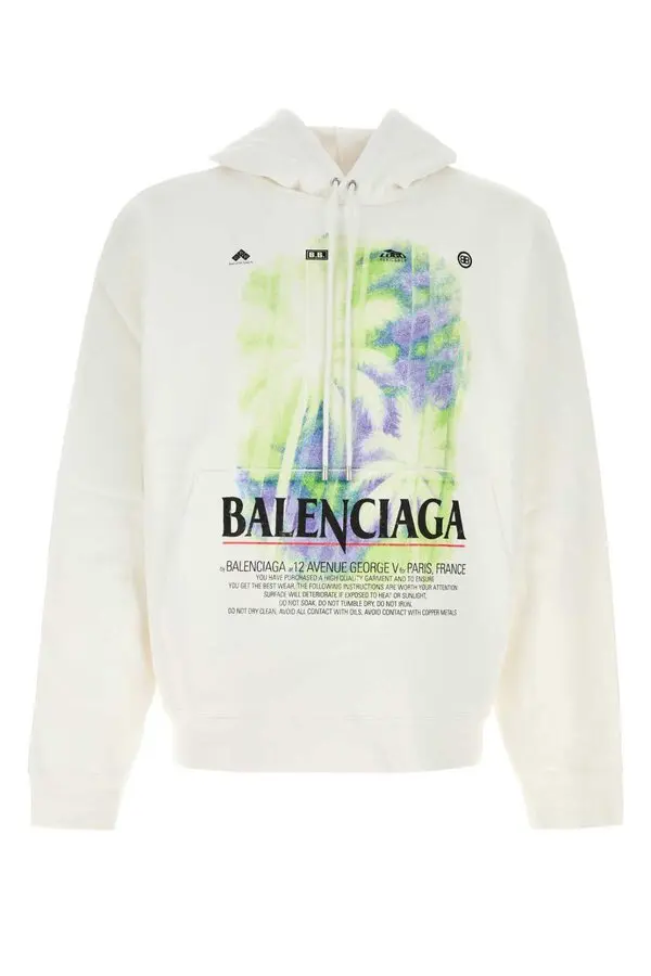 Balenciaga Cotton Oversize Sweatshirt - White