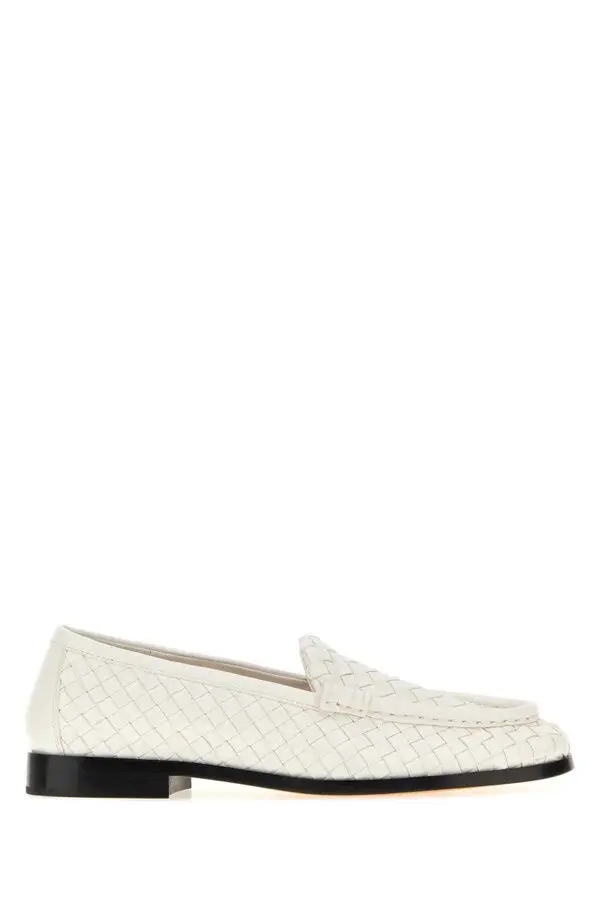 Bottega Veneta Leather Silenzio Loafers - White
