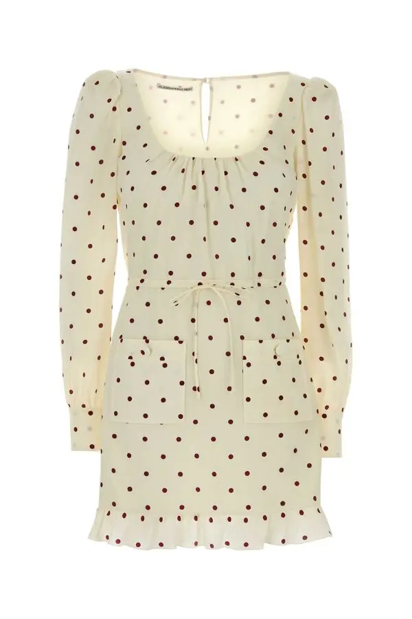 Alessandra Rich Printed Silk Mini Dress