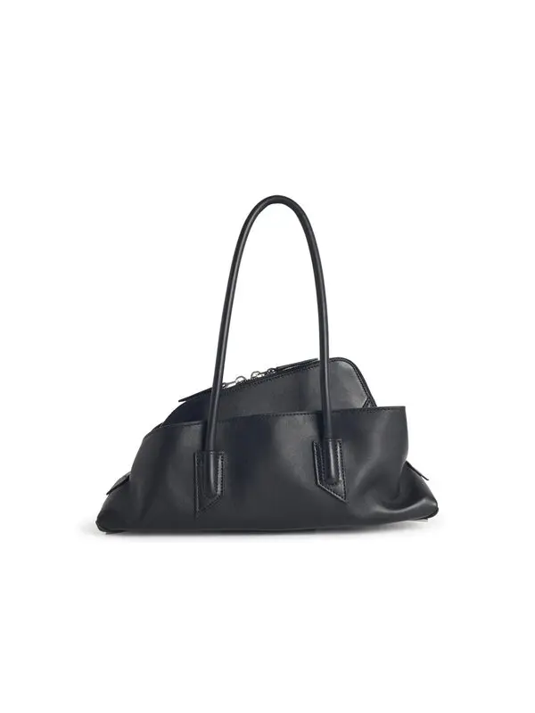 Attico La Passeggiata Small Leather Bag - Black
