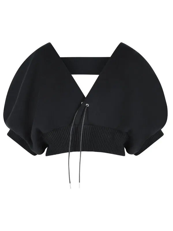 Sacai Cashmere Blend Top - Black
