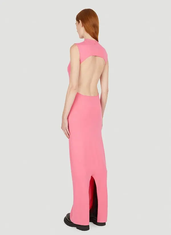 Sportmax Calcio Open Back Maxi Dress - Pink
