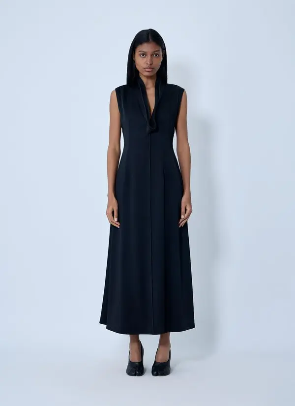 JIL SANDER V-neck Midi Dress