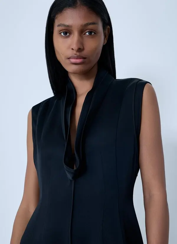 JIL SANDER V-neck Midi Dress