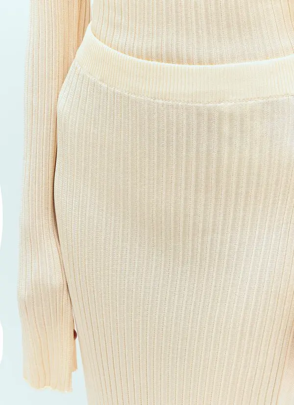 JIL SANDER Rib Knit Midi Skirt