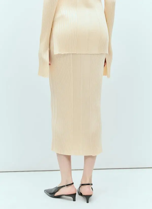 JIL SANDER Rib Knit Midi Skirt