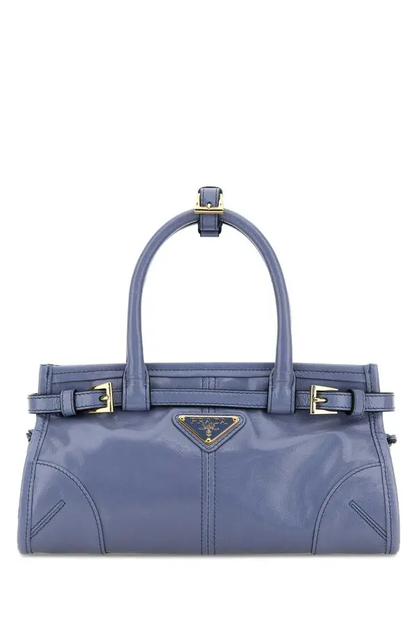 Prada Powder Leather Mini Bonnie Handbag - Blue