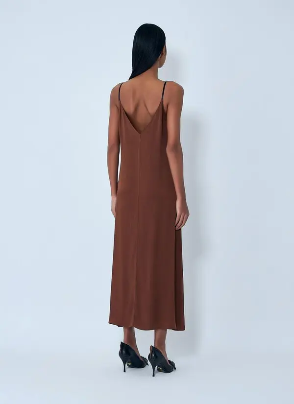 Prada Crepe Satin Midi Dress
