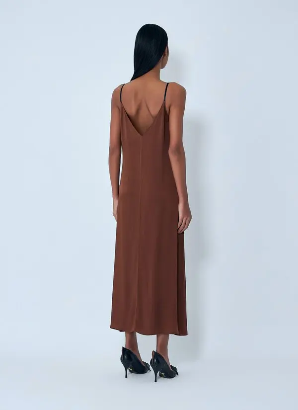 Prada Crepe Satin Midi Dress