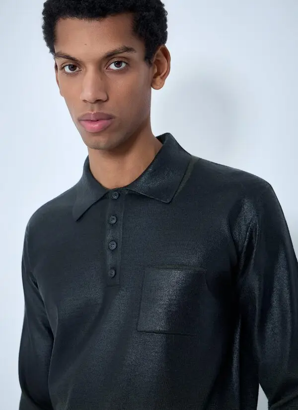 MAISON MARGIELA Long Sleeve Polo Shirt
